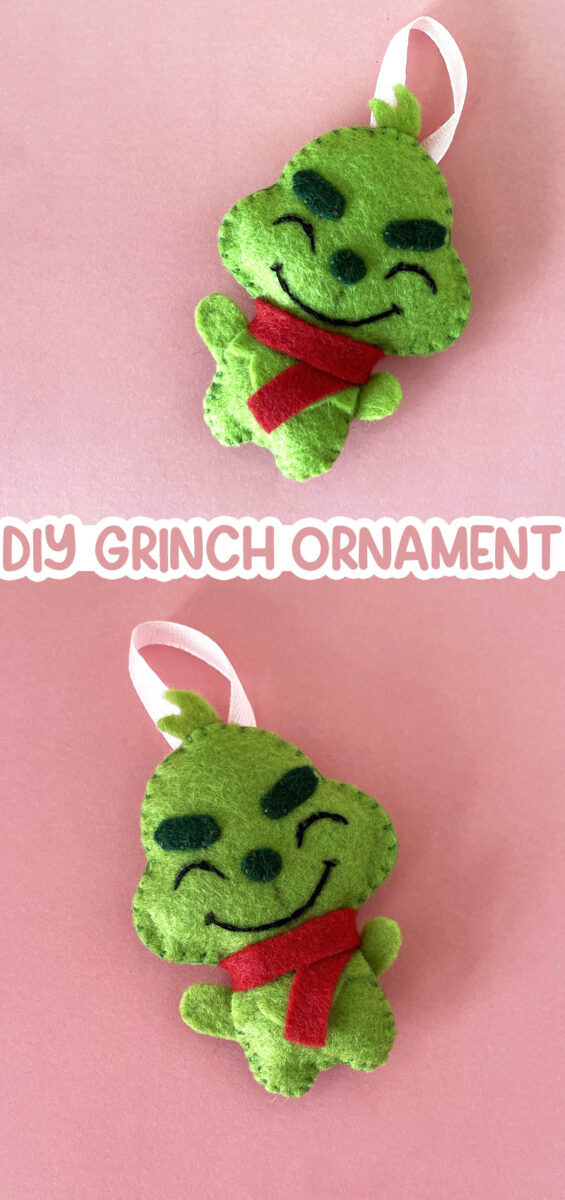 Felt Grinch Ornament Template * Moms and Crafters
