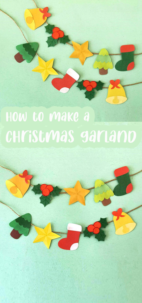 Paper Christmas Garland - Free Template * Moms and Crafters
