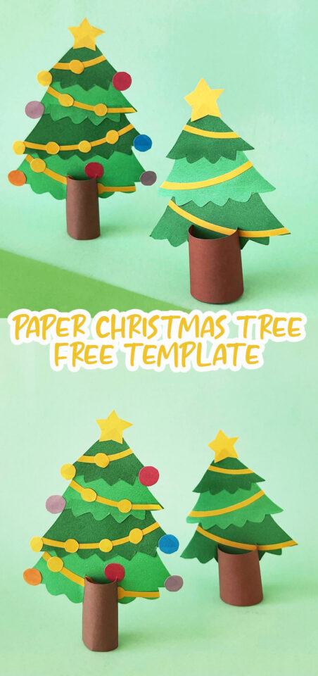 Paper Christmas Tree that Stands! * Moms and Crafters