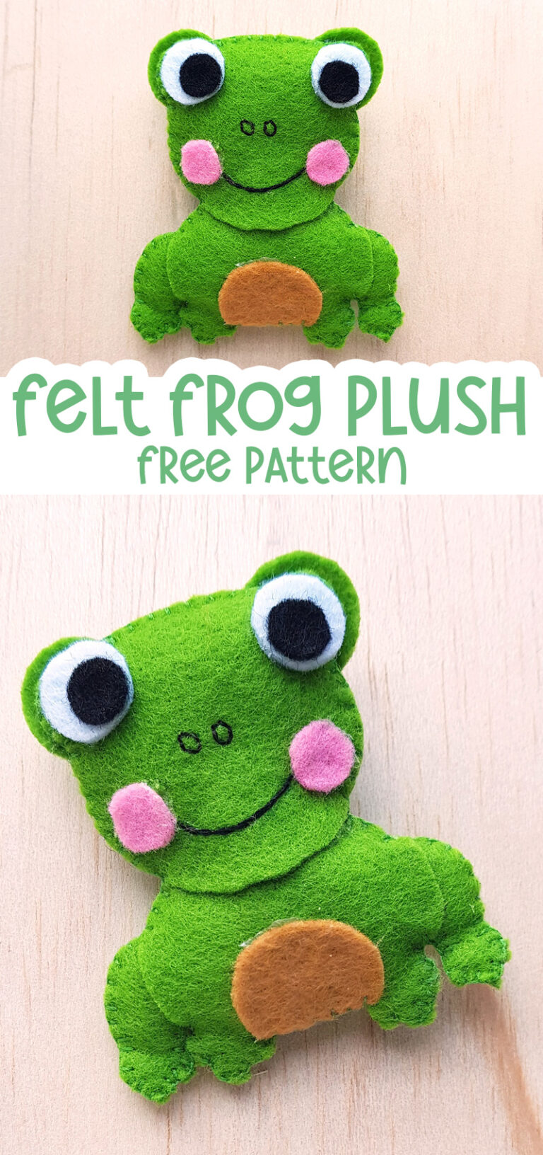 Felt Frog Pattern & Softie Craft * Moms and Crafters