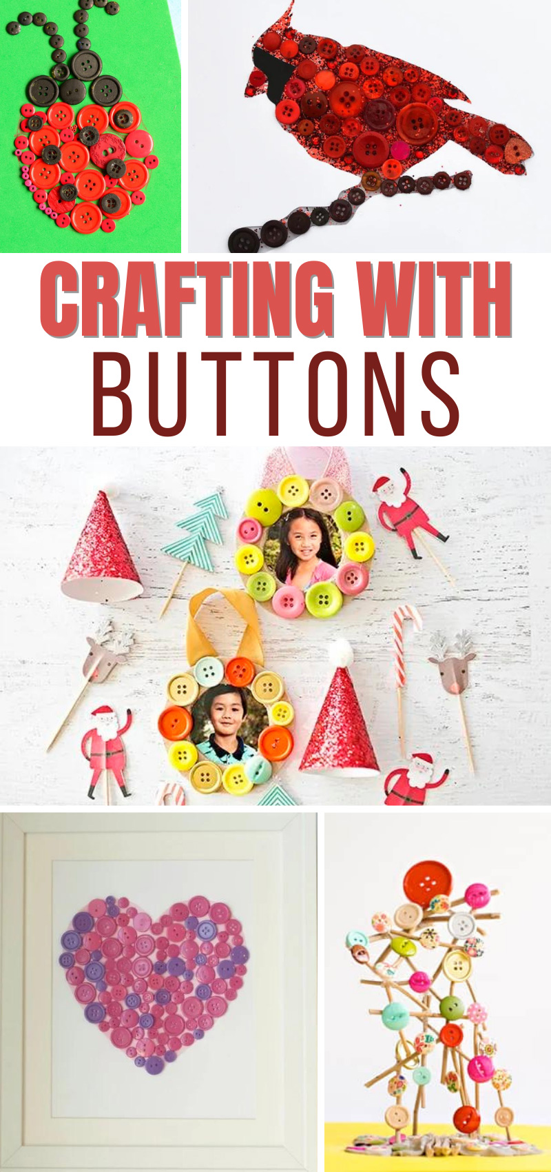 22+ Ideas for Crafting with Buttons * Moms and Crafters