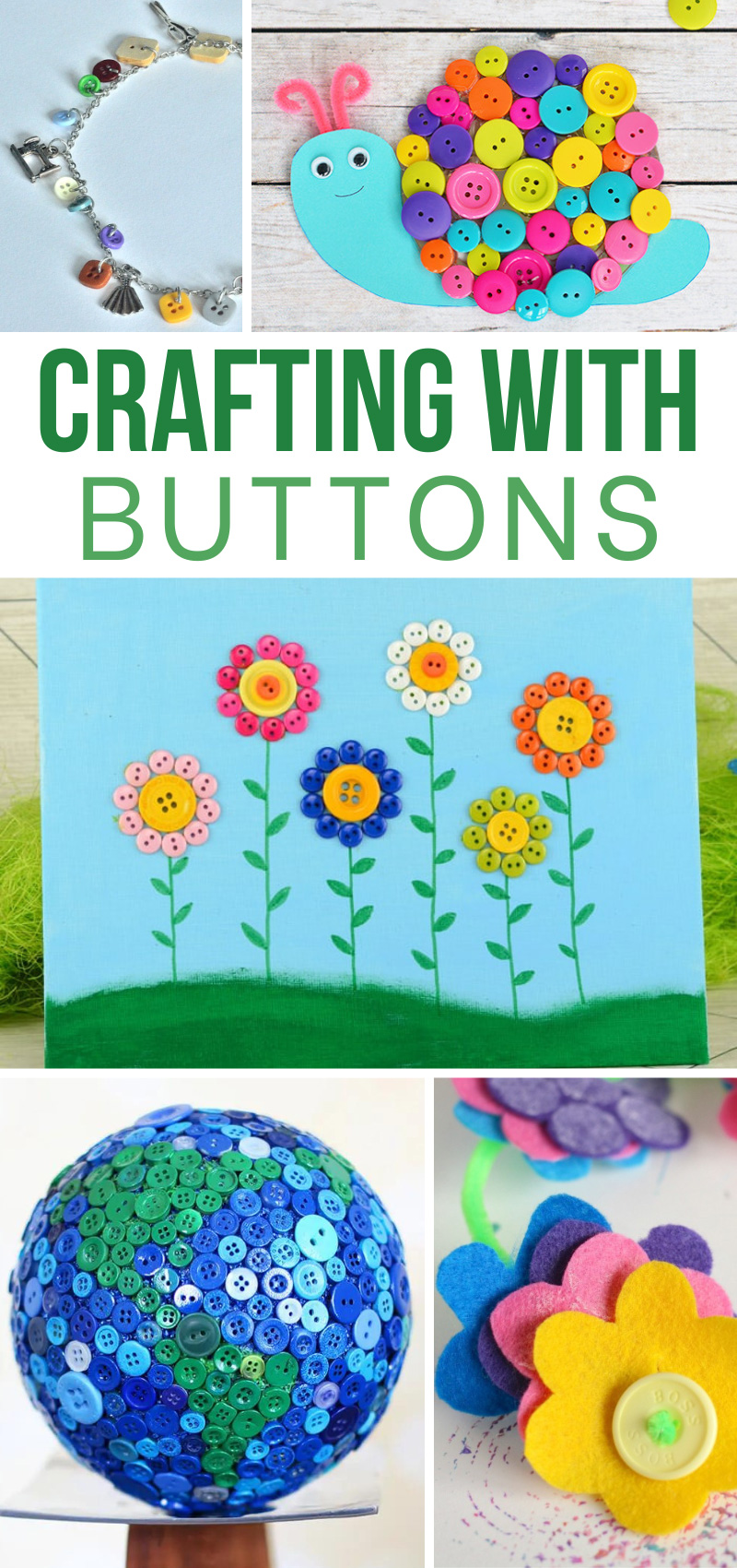 22+ Ideas for Crafting with Buttons * Moms and Crafters