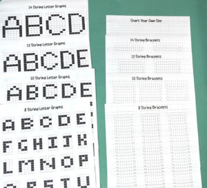 Name Friendship Bracelets with Free Printable Letter Graphs