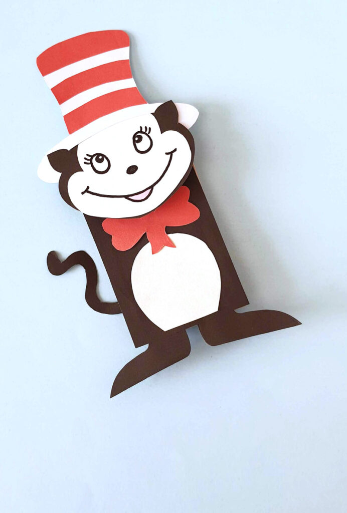 Paper Bag Cat in the Hat Puppet * Moms and Crafters