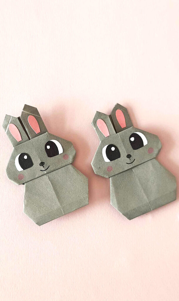Origami Bunny Rabbit Step by Step * Moms and Crafters