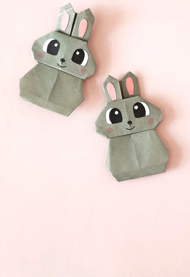 Origami Bunny Rabbit Step by Step * Moms and Crafters