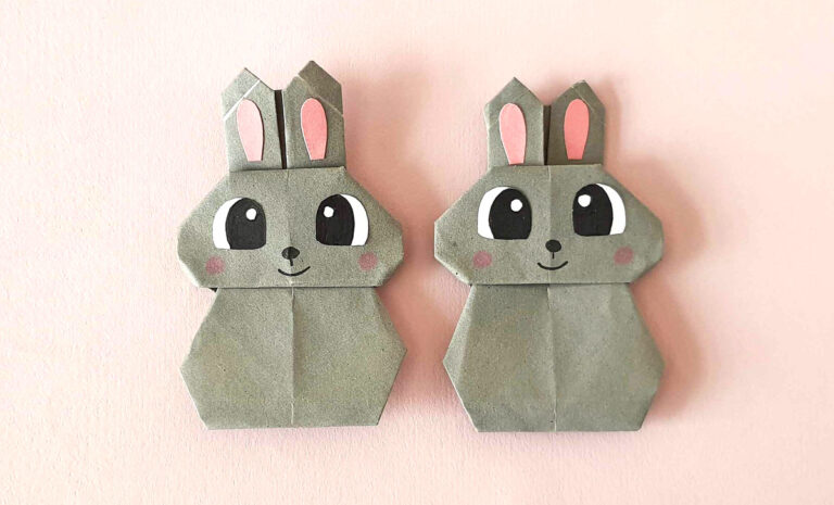 Origami Bunny Rabbit Step by Step * Moms and Crafters