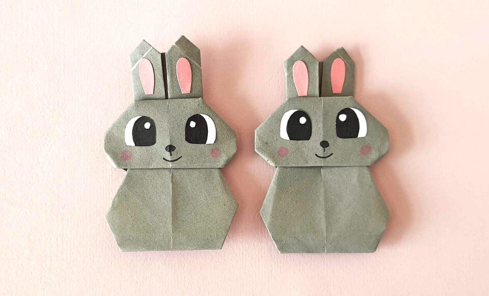 Origami Bunny Rabbit Step by Step * Moms and Crafters