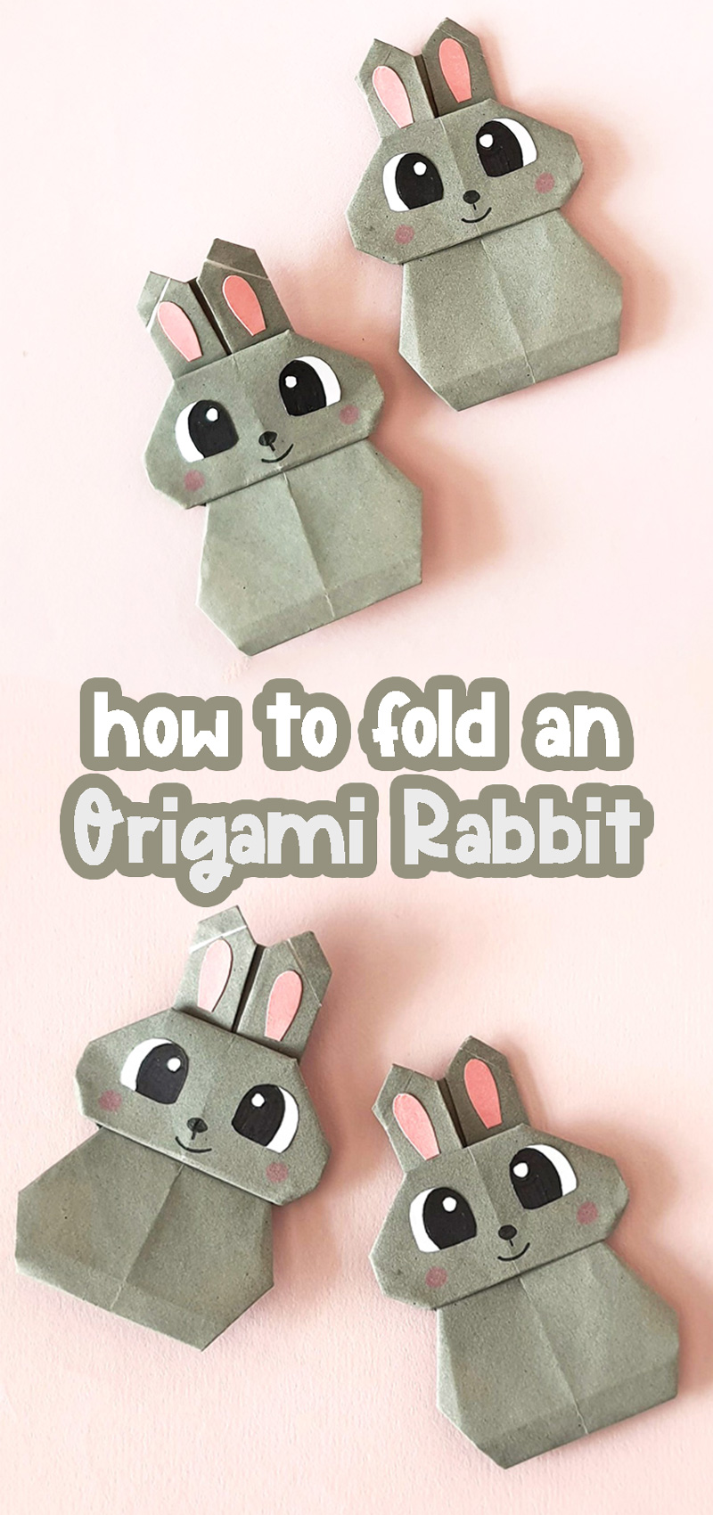 Origami Bunny Rabbit Step by Step * Moms and Crafters