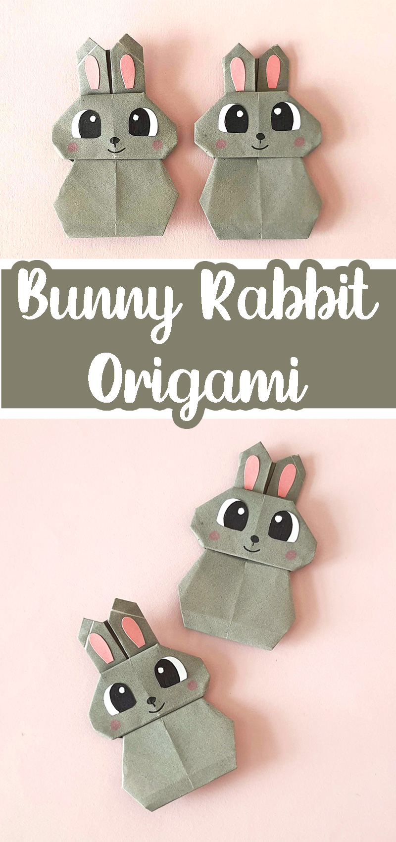 Origami Bunny Rabbit Step by Step * Moms and Crafters
