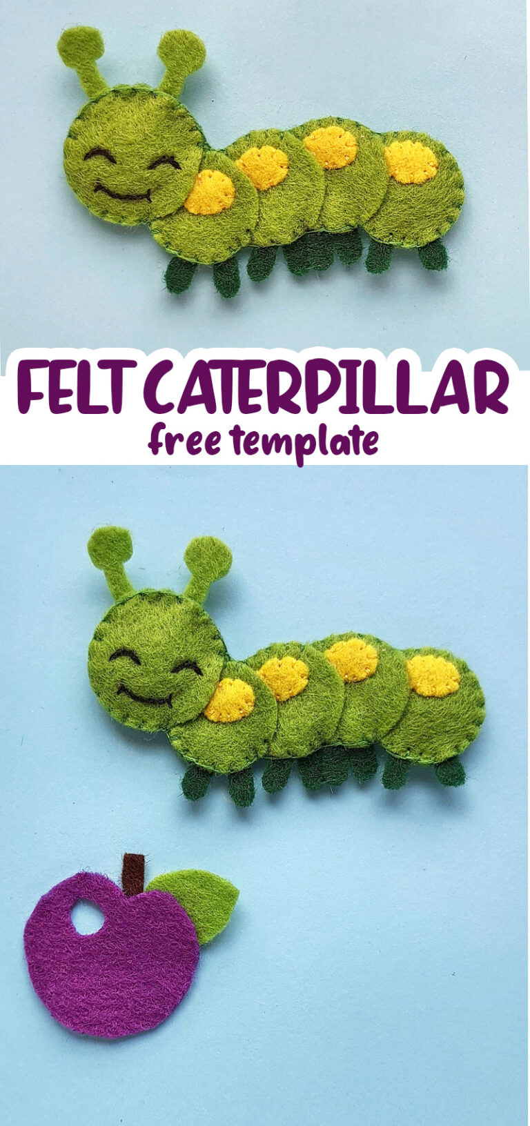 Felt Caterpillar Template * Moms and Crafters