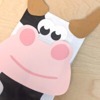 Cow Paper Bag Puppet and Favor Bag * Moms and Crafters