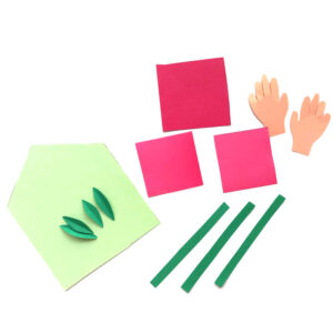 Paper Flower Card - Free Template * Moms and Crafters