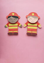 Fire Fighter Puppet - from a Paper Bag * Moms and Crafters