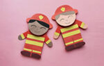 Fire Fighter Puppet - from a Paper Bag * Moms and Crafters