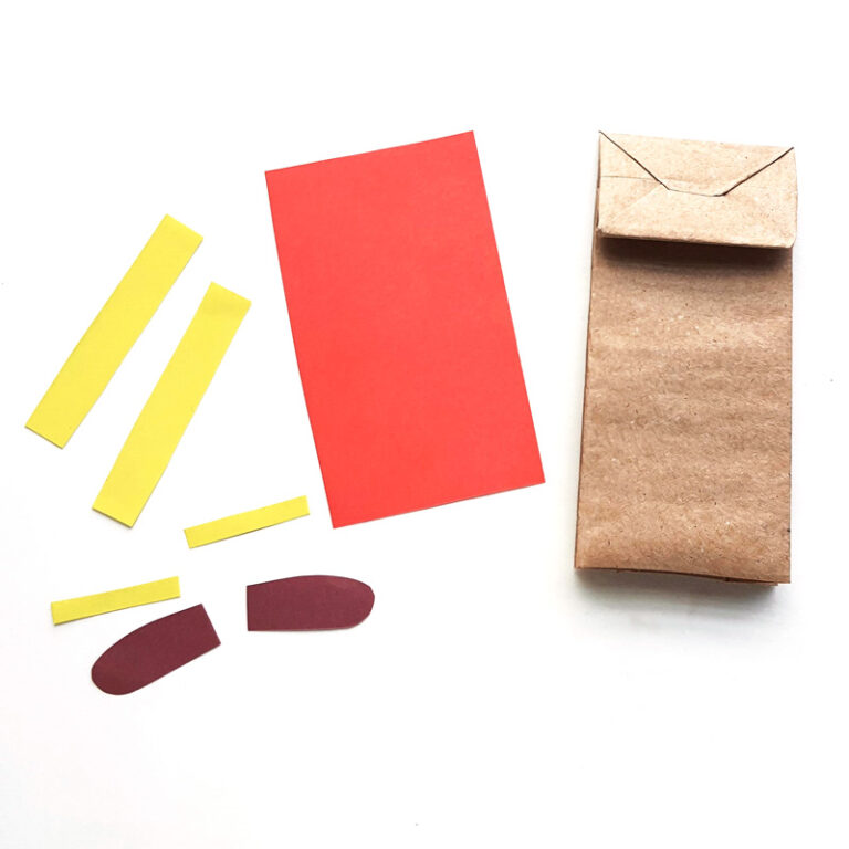 Fire Fighter Puppet - from a Paper Bag * Moms and Crafters