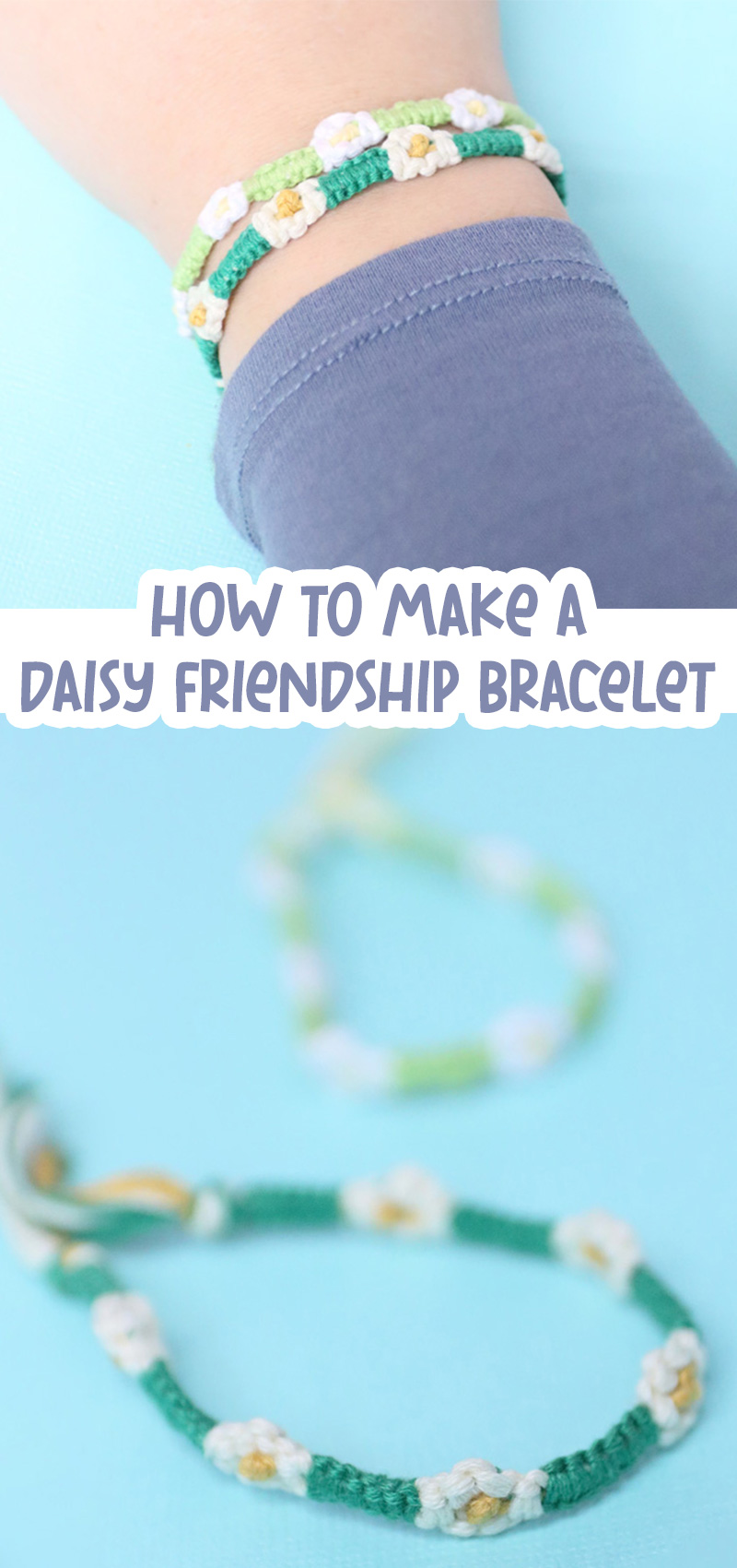 Simple Flower Friendship Bracelets * Moms and Crafters