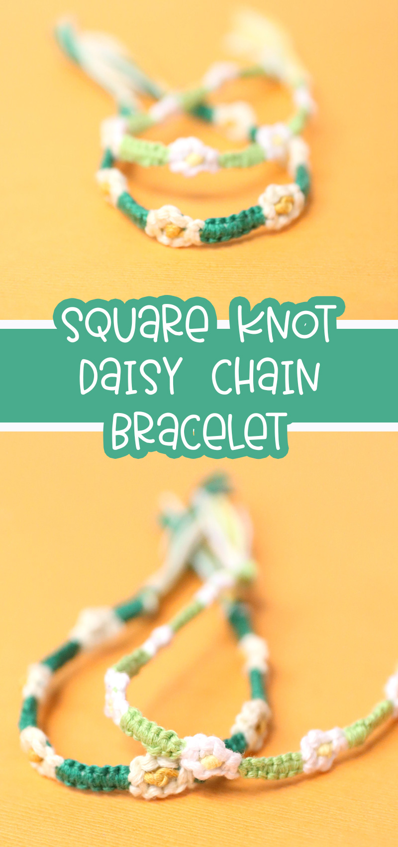 Simple Flower Friendship Bracelets * Moms and Crafters