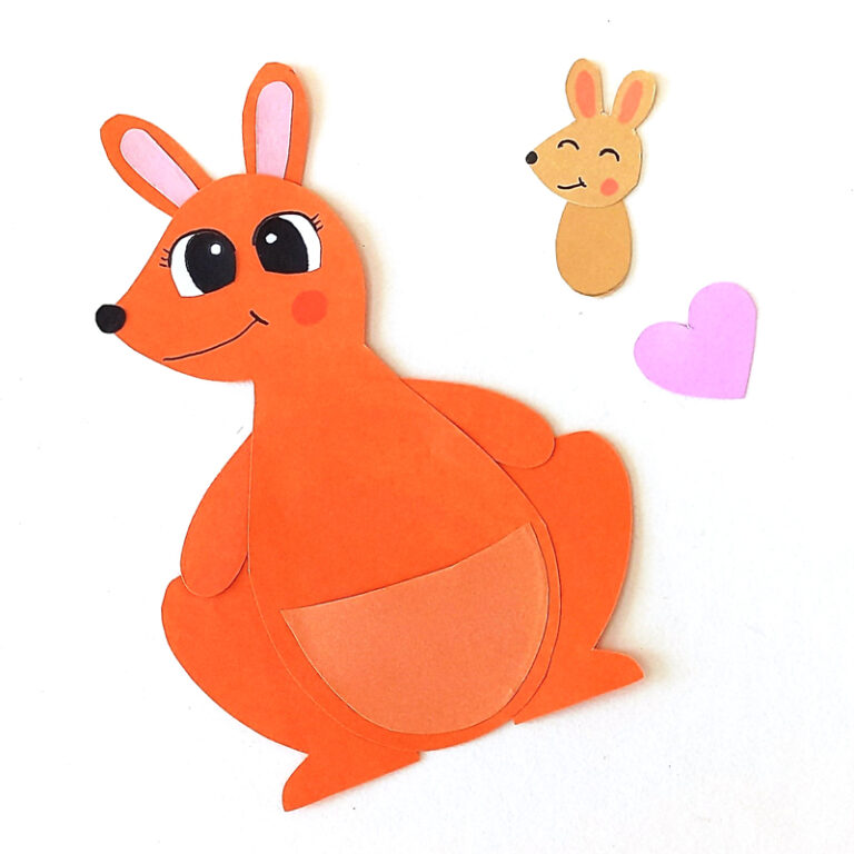 Preschool Kangaroo Craft * Moms and Crafters