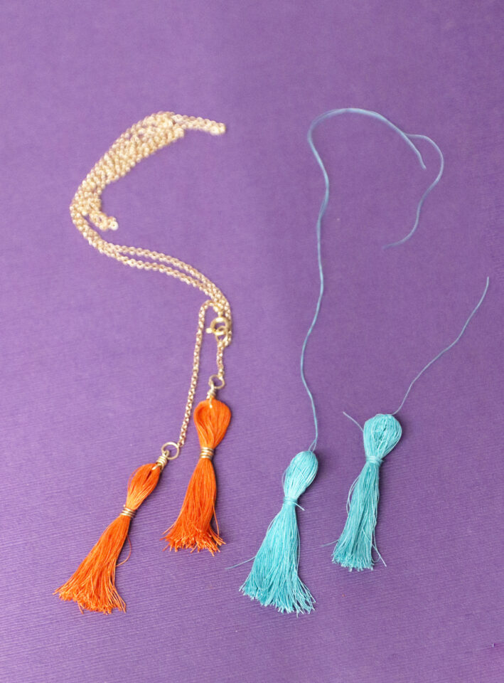 Small Thread Tassels for Earrings & More! * Moms and Crafters