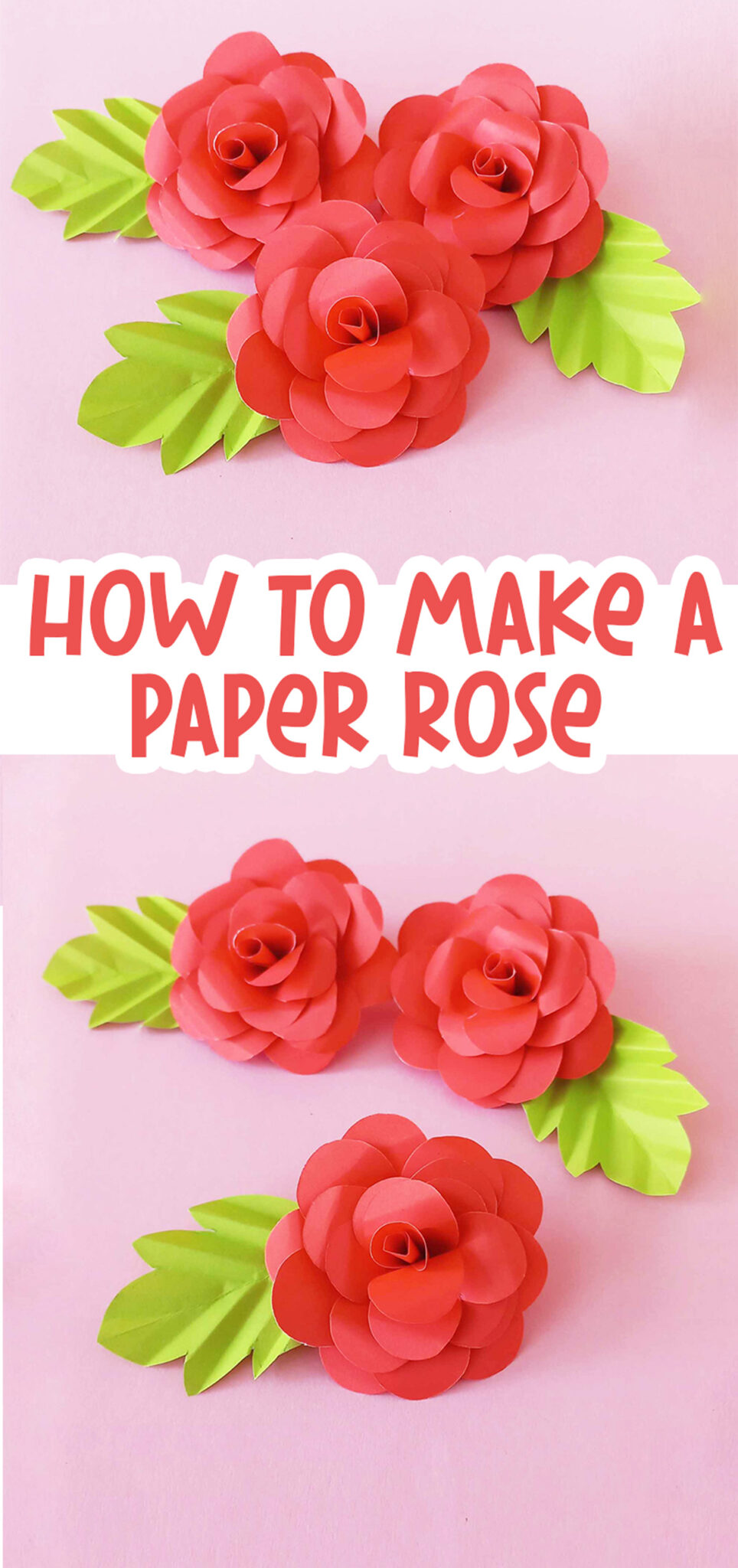 Craft Paper Roses + Free Template * Moms and Crafters