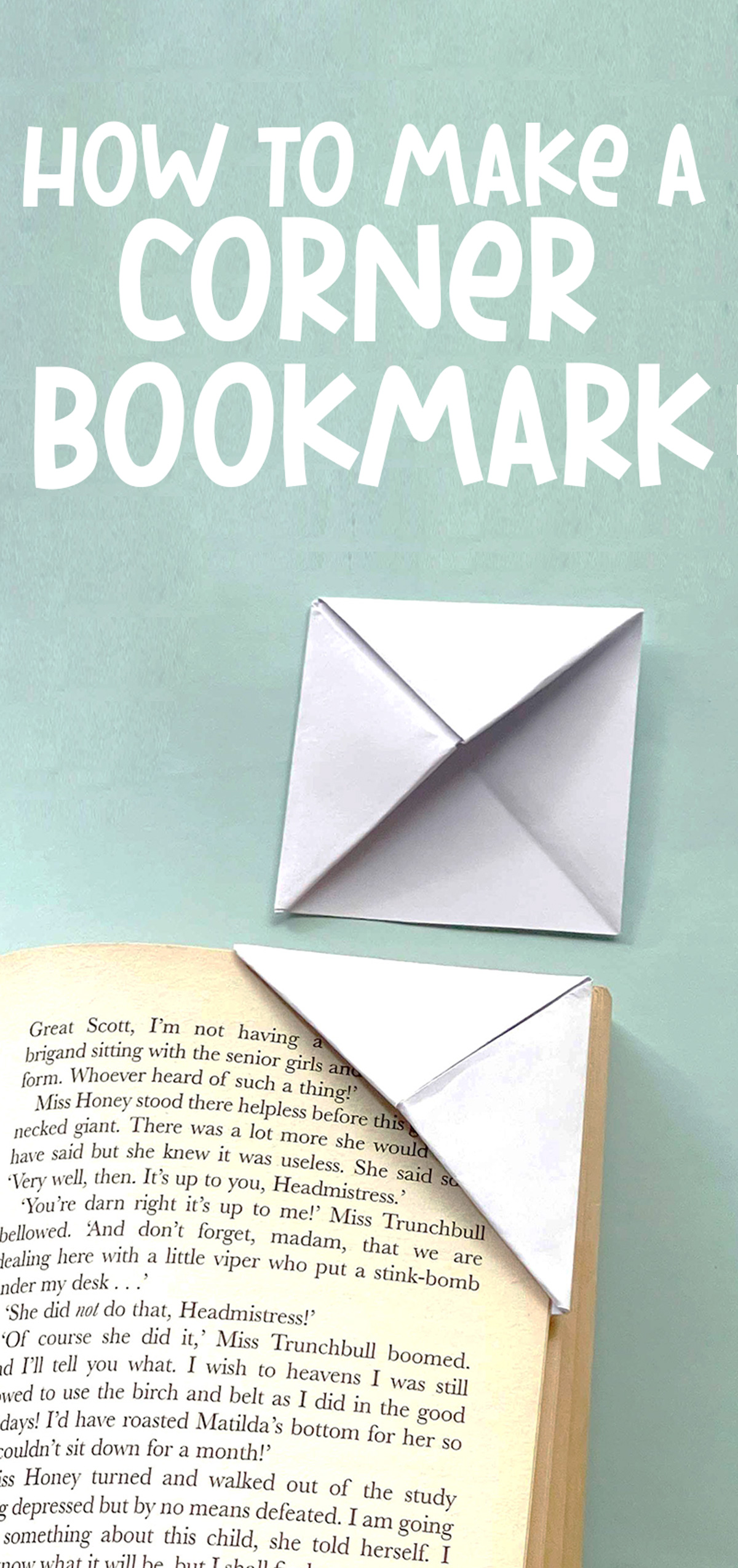 How to make Corner Bookmarks * Moms and Crafters