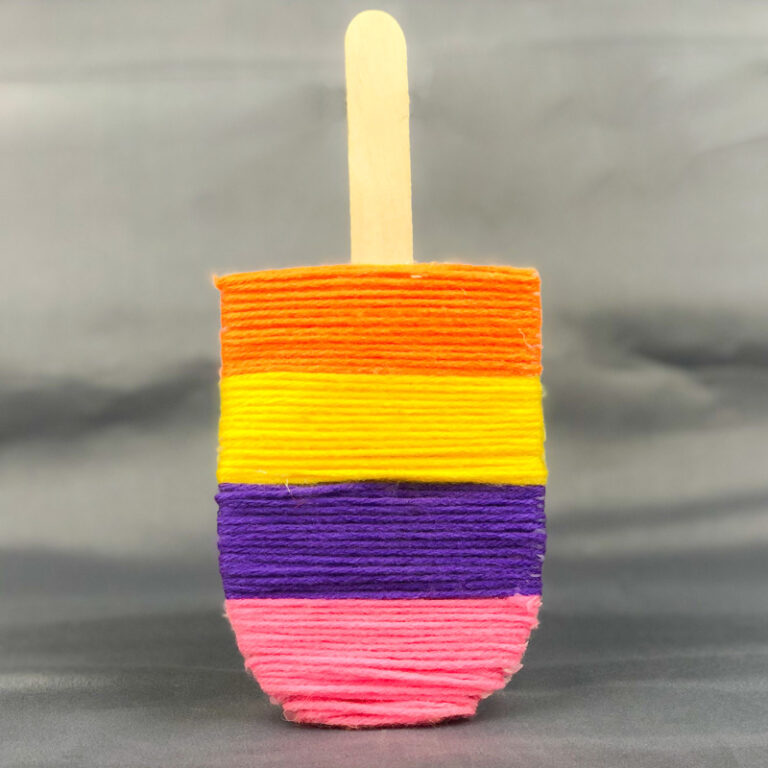 Popsicle Craft - Yarn Wrapping!