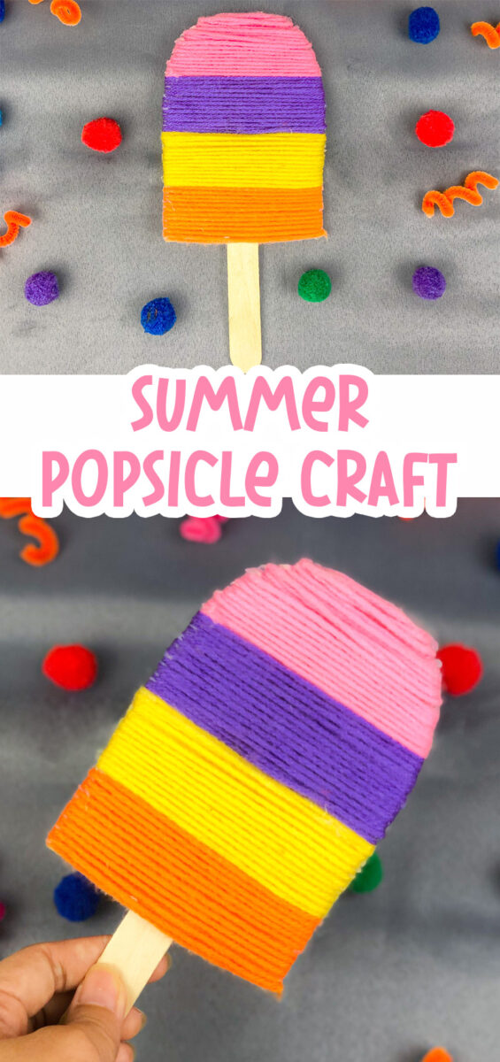 Popsicle Craft - Yarn Wrapping!