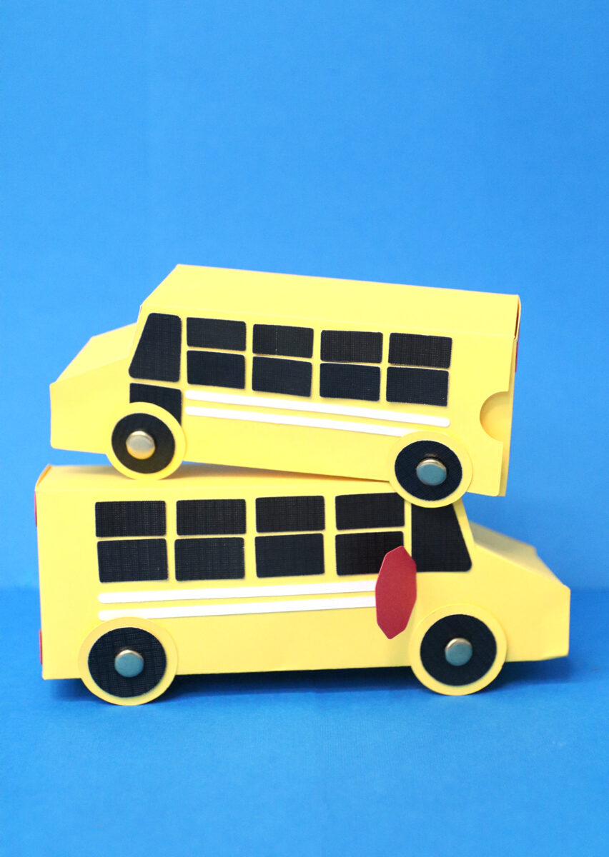 School Bus Template - Paper Toy or Gift Box! * Moms and Crafters