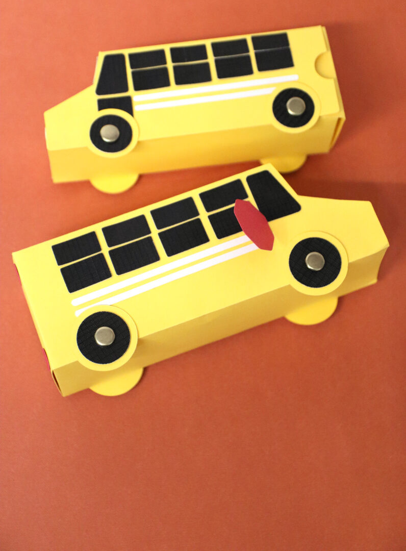 School Bus Template - Paper Toy or Gift Box! * Moms and Crafters