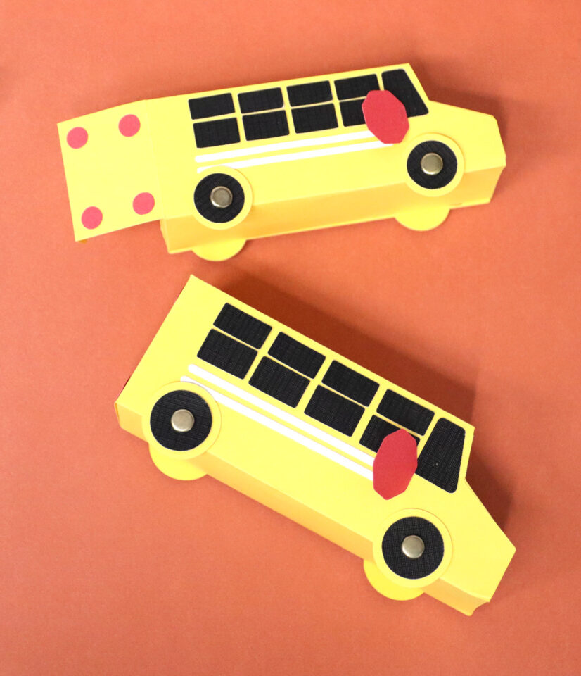 School Bus Template - Paper Toy or Gift Box! * Moms and Crafters