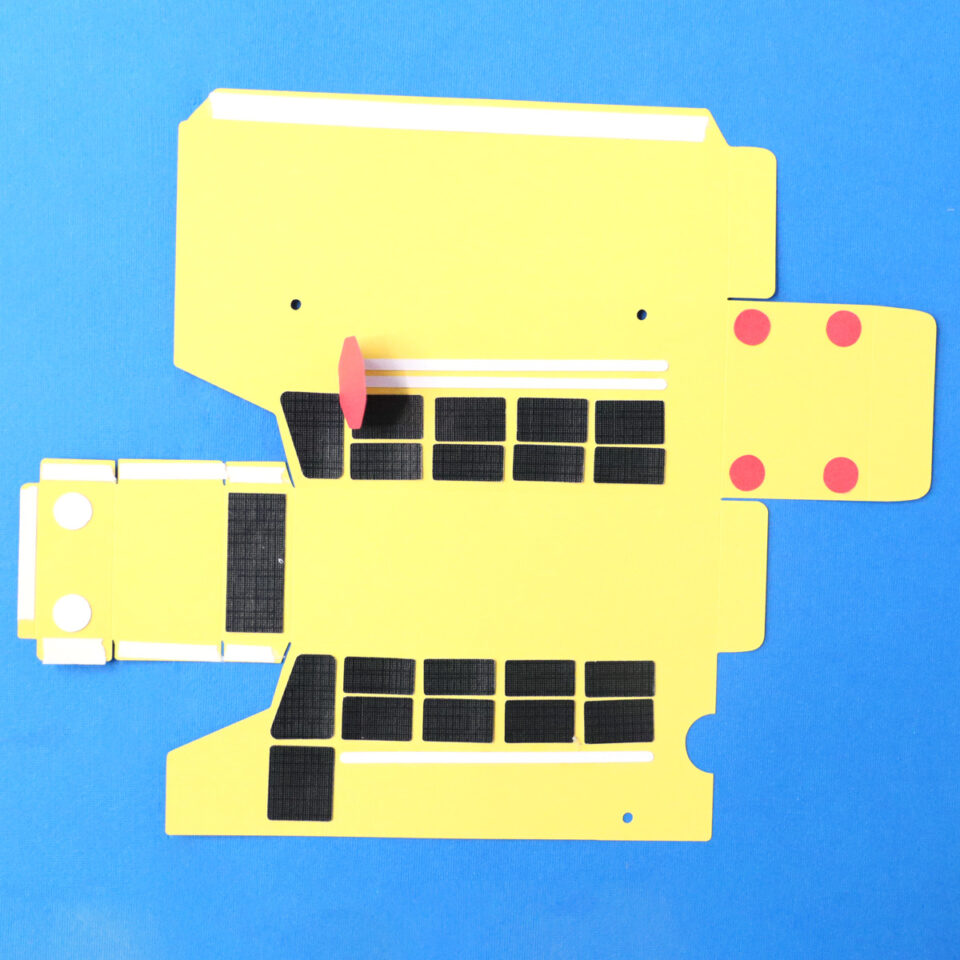 School Bus Template - Paper Toy or Gift Box! * Moms and Crafters