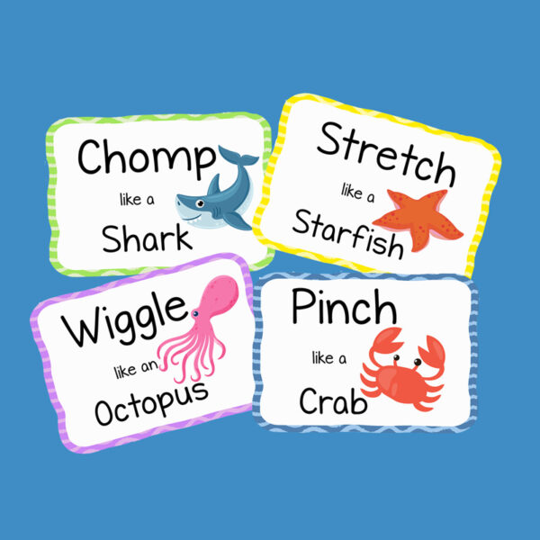 Ocean Action Cards for Kids * Free Printable!
