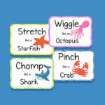 Ocean Action Cards for Kids * Free Printable!