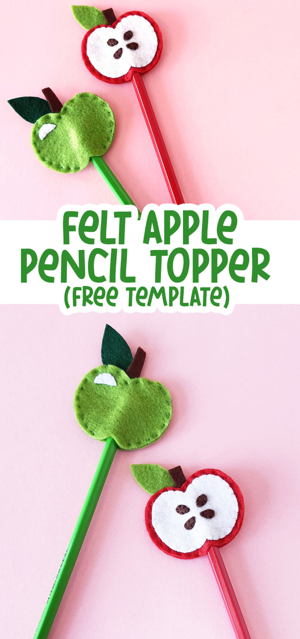 Felt Apple Pencil Topper * Moms and Crafters