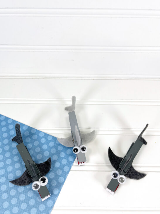 Clothespin Shark Craft for Kids * Moms and Crafters