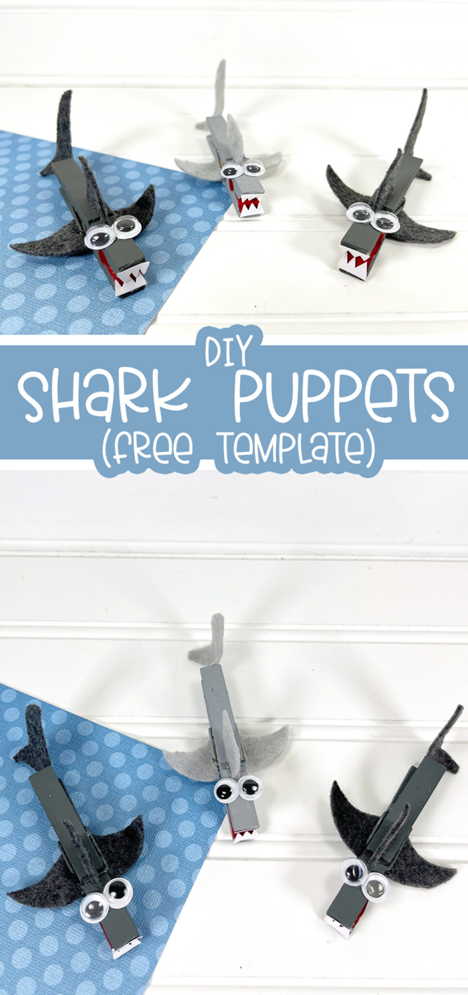 Clothespin Shark Craft for Kids * Moms and Crafters