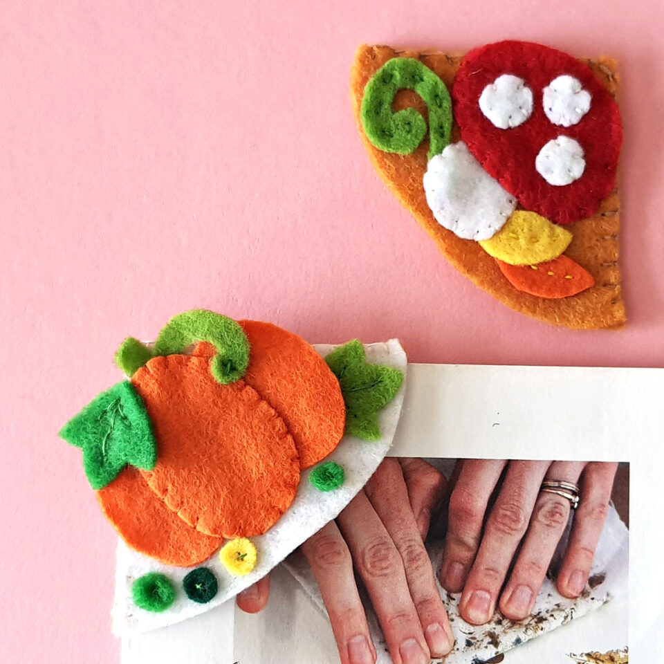 Felt Fall Bookmarks (free template) * Moms and Crafters