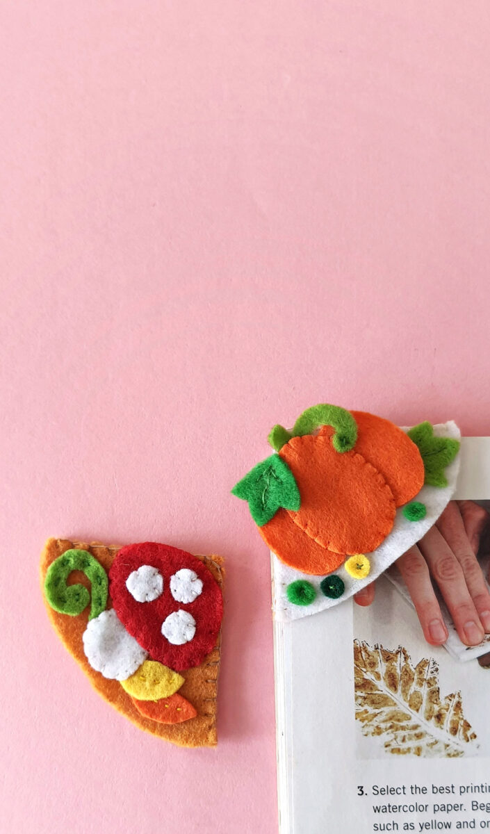 Felt Fall Bookmarks (free template) * Moms and Crafters