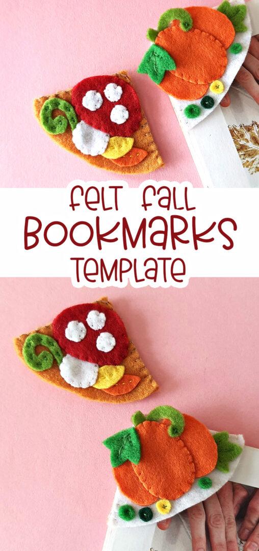 Felt Fall Bookmarks (free template) * Moms and Crafters