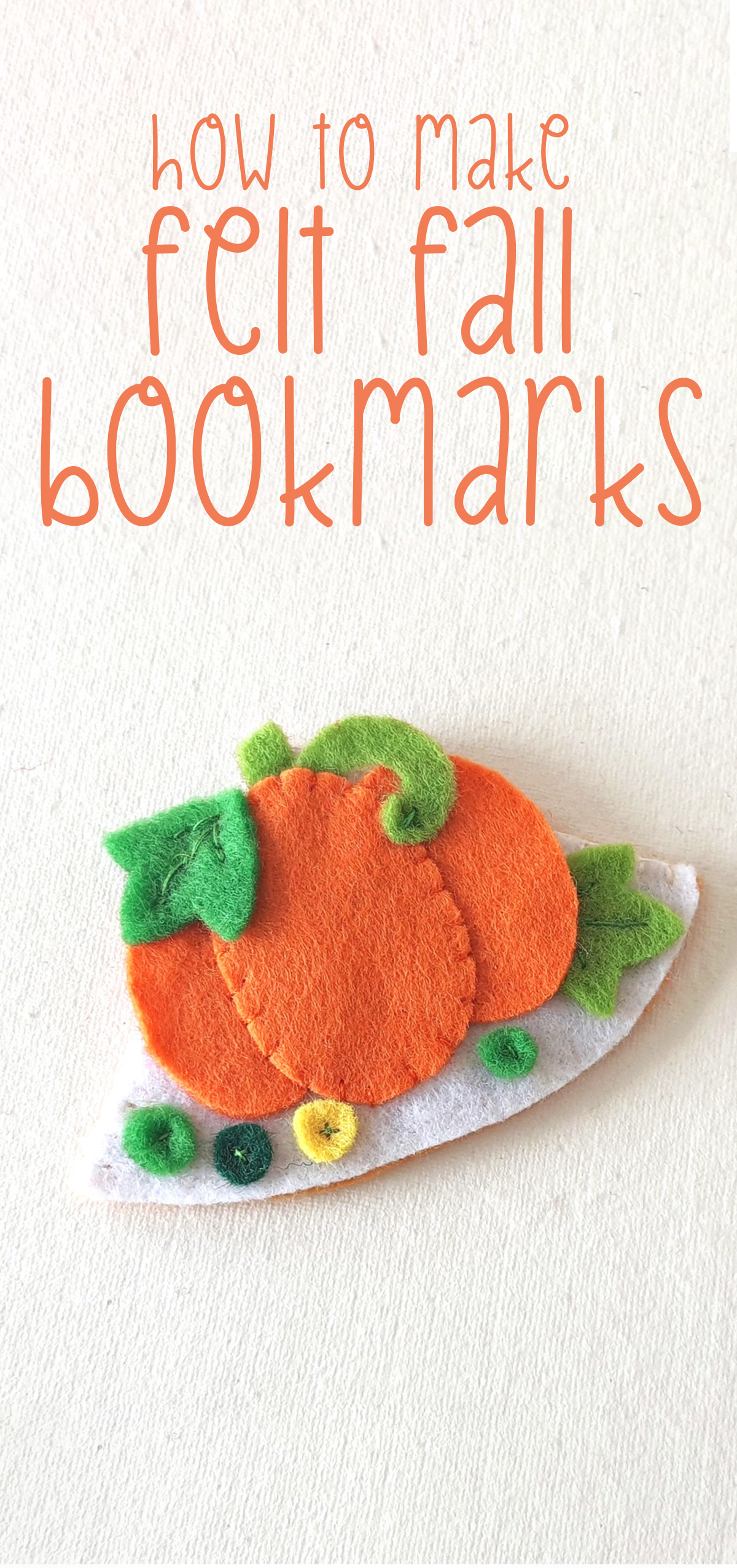 Felt Fall Bookmarks (free template) * Moms and Crafters