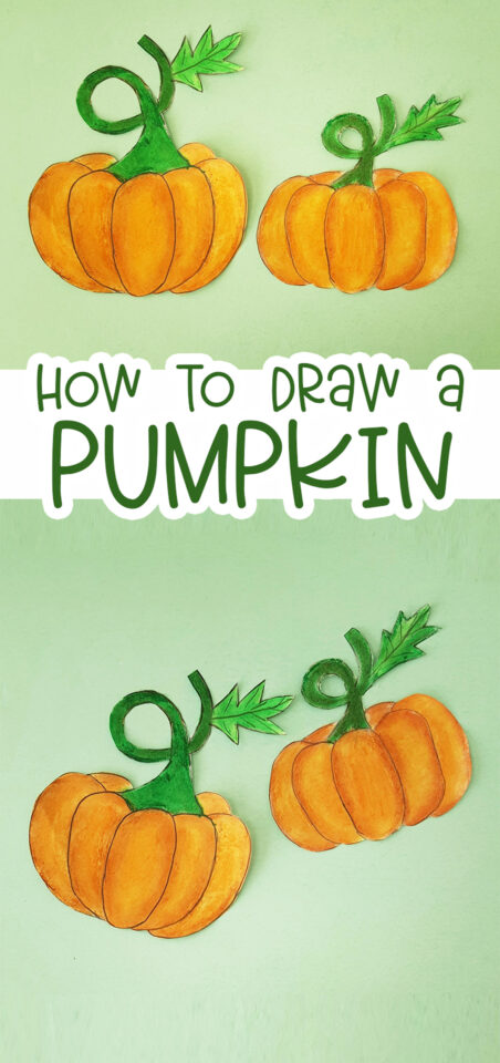 How to Draw a Pumpkin * Moms and Crafters