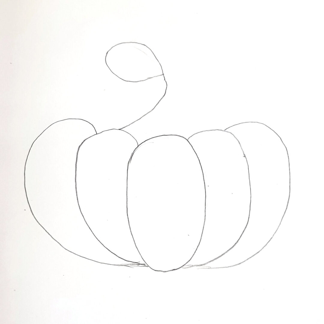 How to Draw a Pumpkin * Moms and Crafters