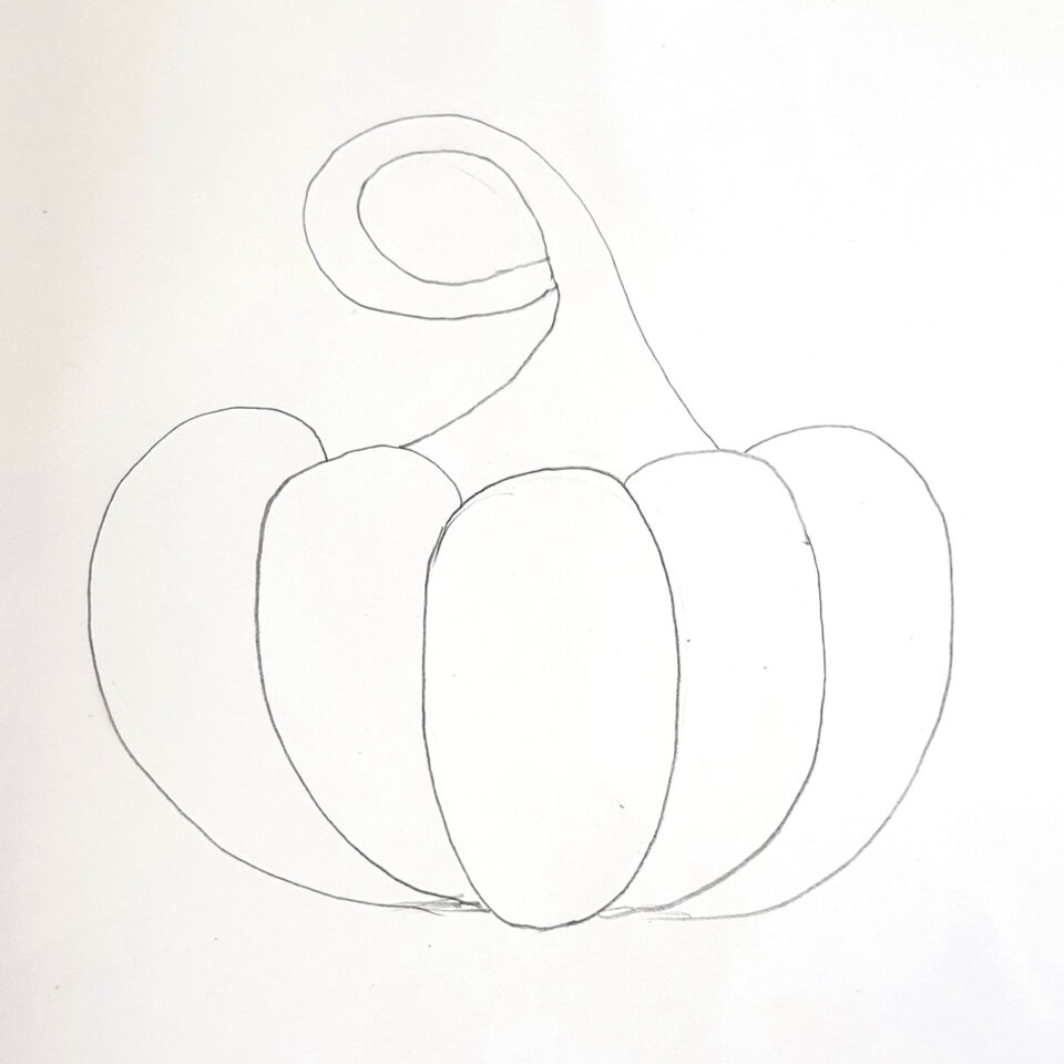 How to Draw a Pumpkin * Moms and Crafters