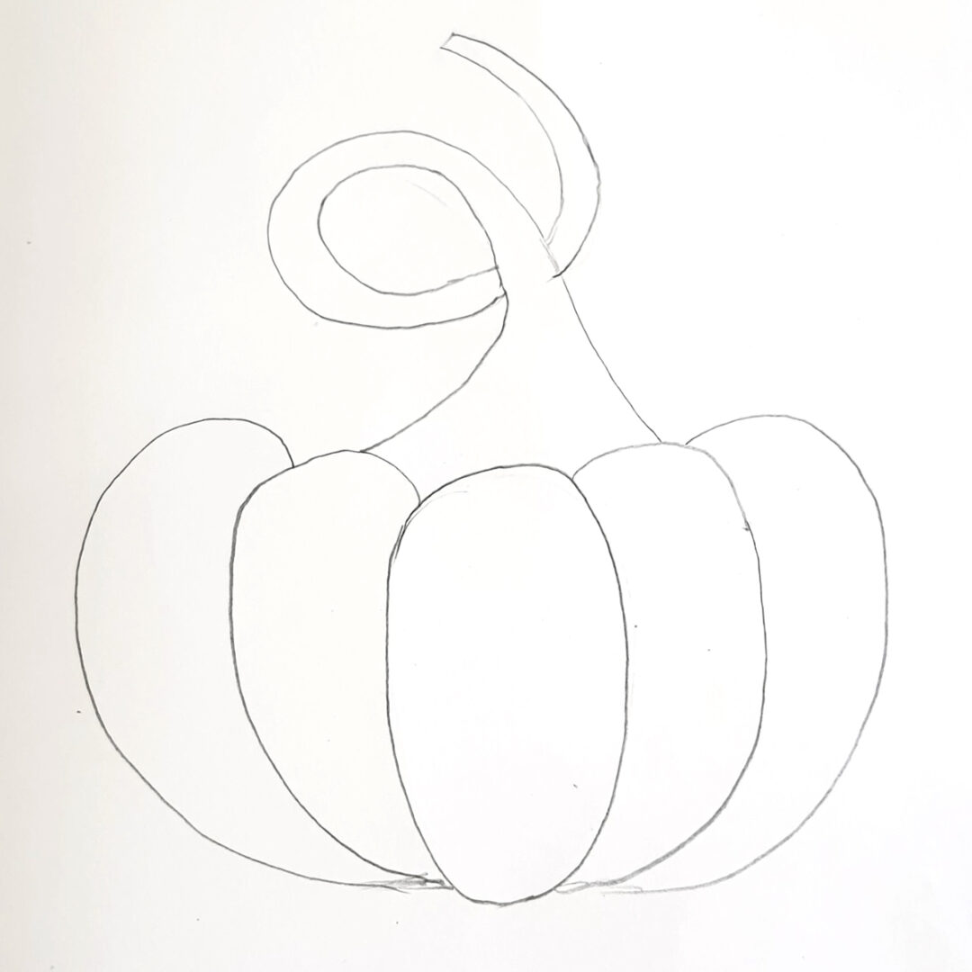 How to Draw a Pumpkin * Moms and Crafters