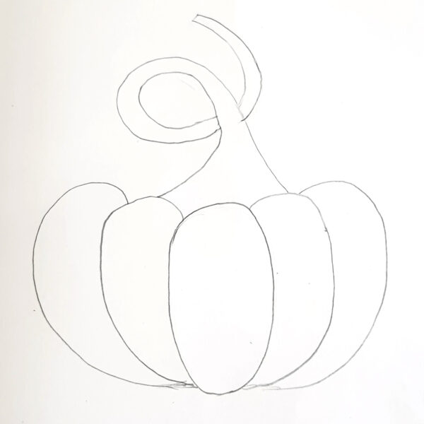 How to Draw a Pumpkin * Moms and Crafters