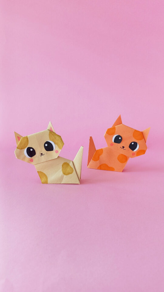 Origami Cat Tutorial * Moms and Crafters