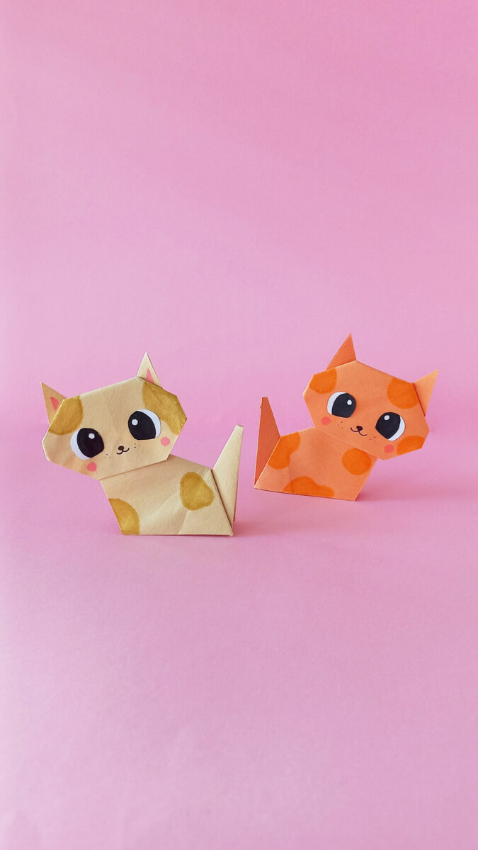 Origami Cat Tutorial * Moms and Crafters