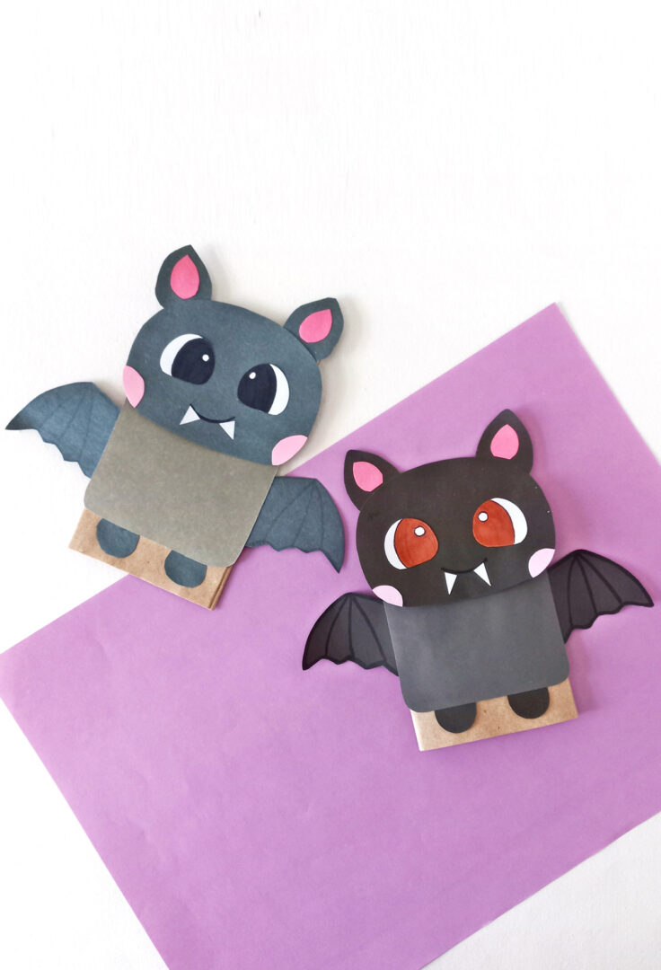 Paper Bag Bat Puppet Craft * Moms and Crafters