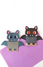 Paper Bag Bat Puppet Craft * Moms and Crafters